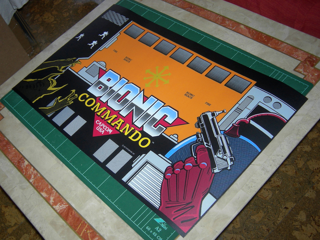 Restauración/revisión terminada de "BIONIC COMMANDO CONTROL PANEL OVERLAY" (CAPCOM). Por Mikonos